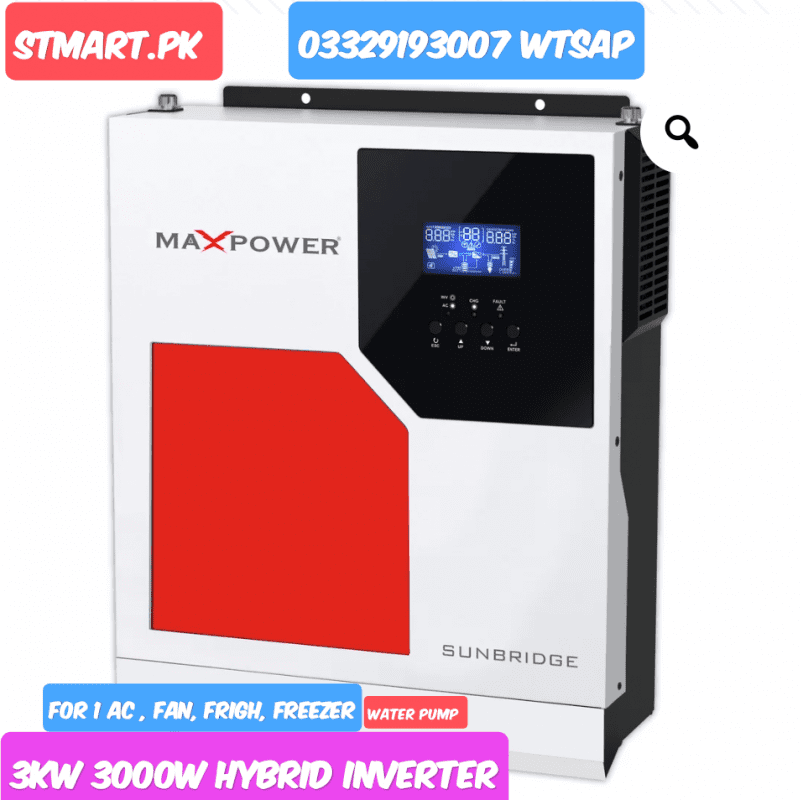 Maxpower 3KW 3KVA 3000W Hybrid Mppt Inverter Price In Pakistan Stmart ...